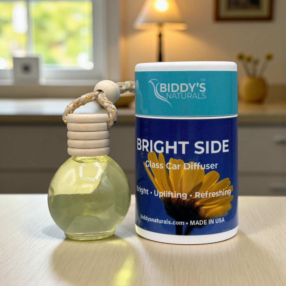 Bright Side Glass Car Diffuser – Biddy's Naturals