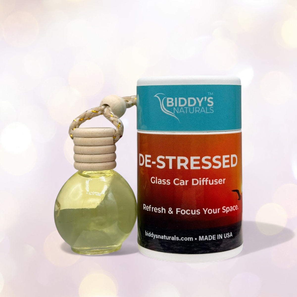 De-Stressed Glass Car Diffuser – Biddy's Naturals